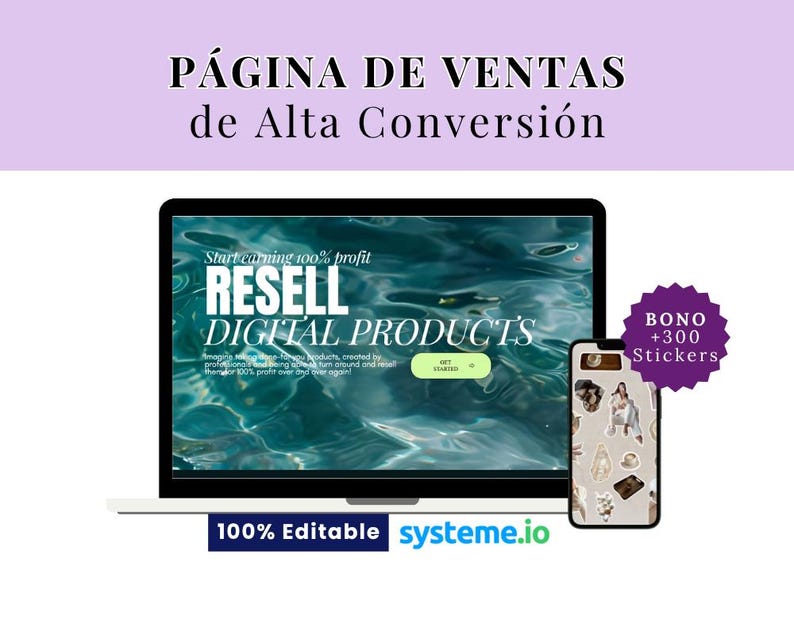 Systeme.io Sales Page Template With Resale Rights | 1-page Funnel ...