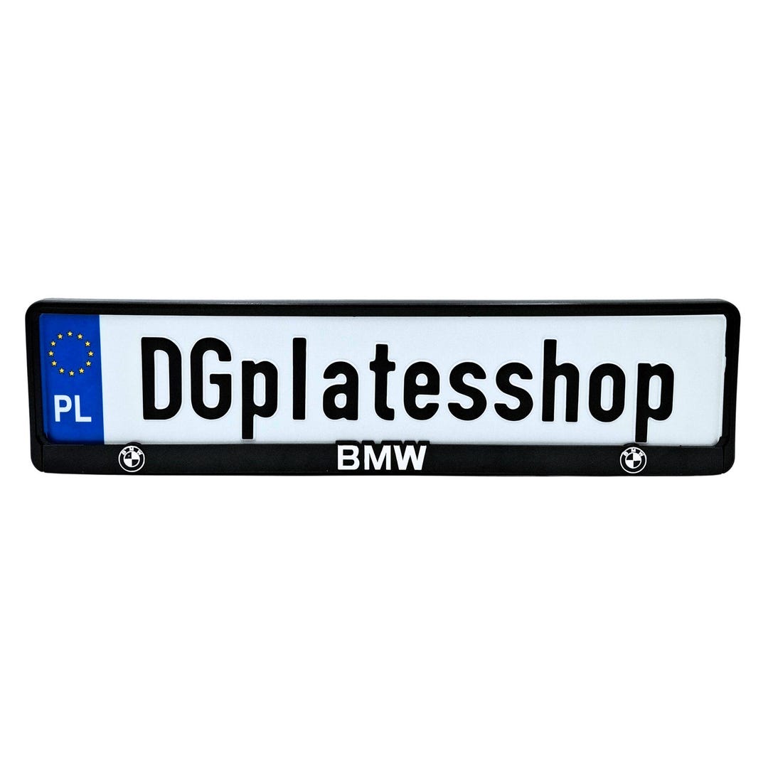 BMW 3D License Plate Frame | Chrome Text | Sporty Look | High-quality ...