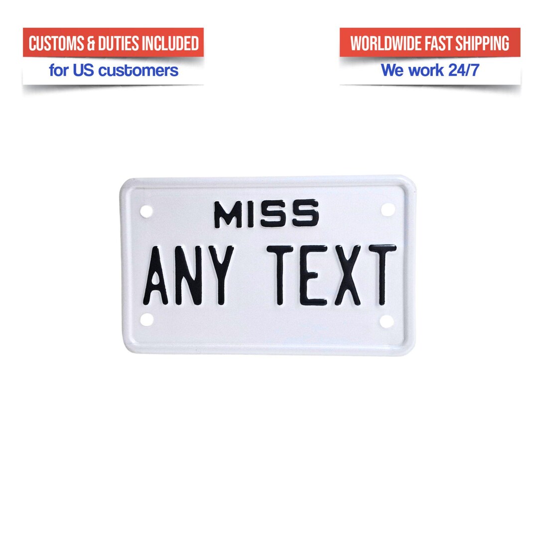 Mississippi Motorcycle Custom License Plate – Embossed Novelty Tag for ...