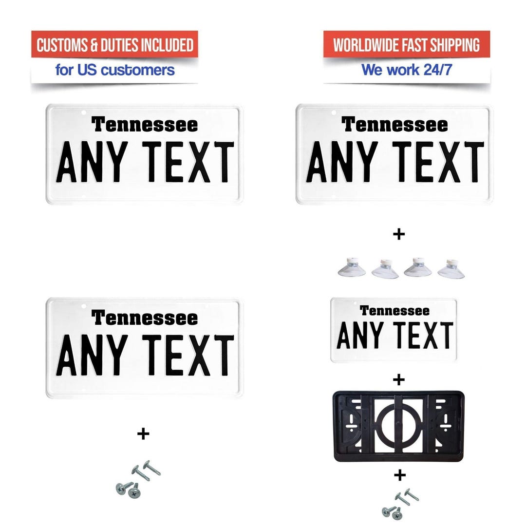 Tennessee License Plate With Your Text | Personalized Gift | Garage ...