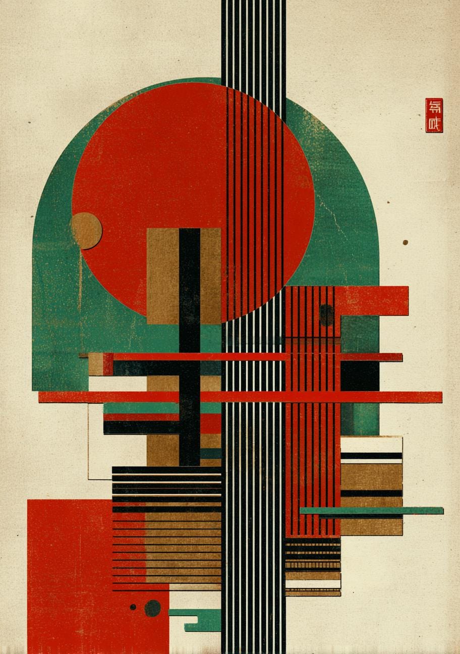 Japanese Abstract Art Print: Minimal Vintage Home Decor Wall Art - Etsy