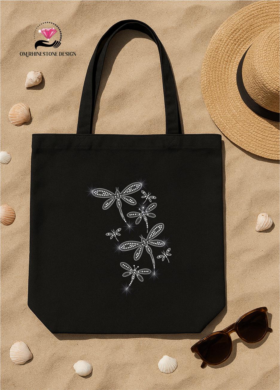 Flying Dragonflies Rhinestone Template Svg | Sparkling Insect Design ...