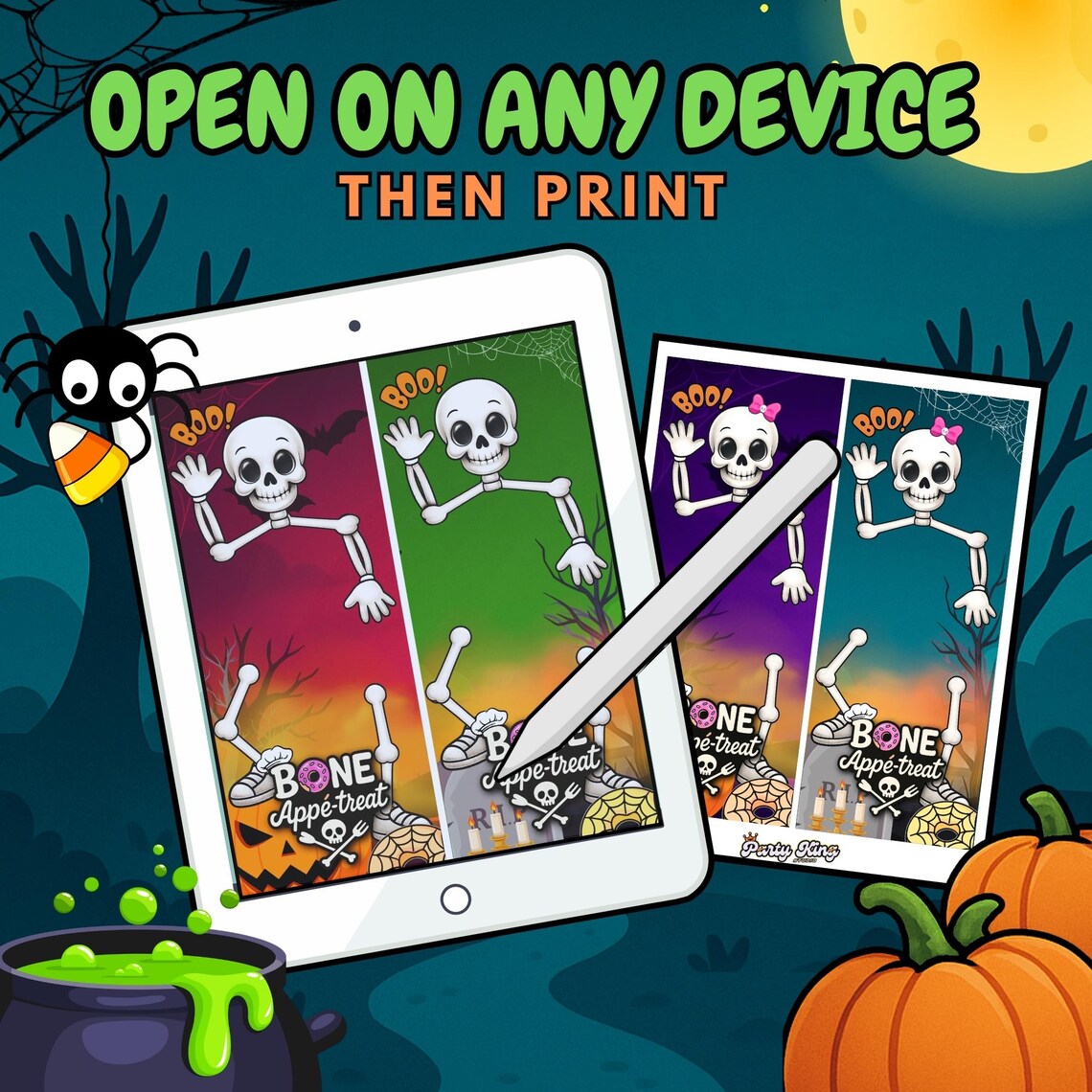 Halloween Treat Idea Donut Card Printable Favor Gift for Kids, Party ...