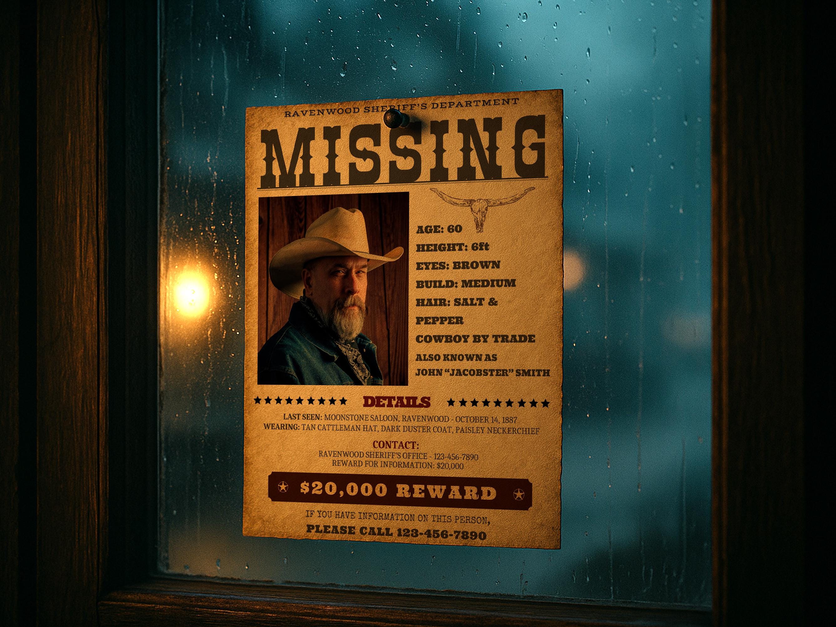 DIY Halloween Sign, Wanted and Missing Posters | Editable Canva ...
