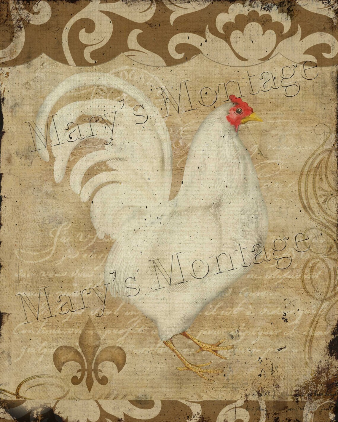 French Hen, Art, Printable, Download, 8x10 - Etsy