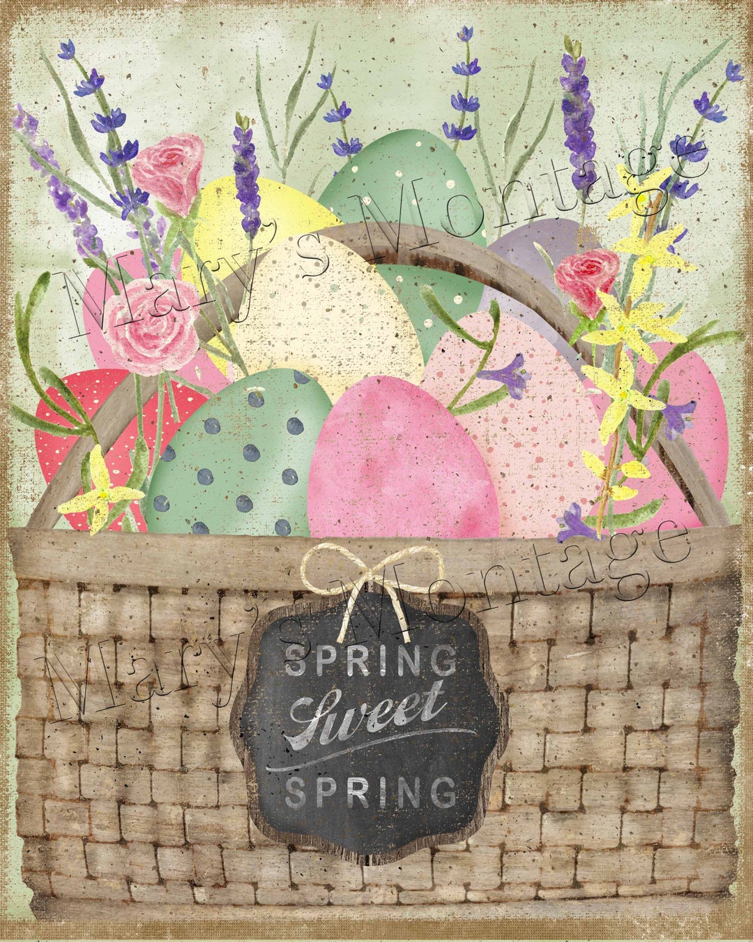 Easter Basket, 8 X10 Digital Printable Download - Etsy