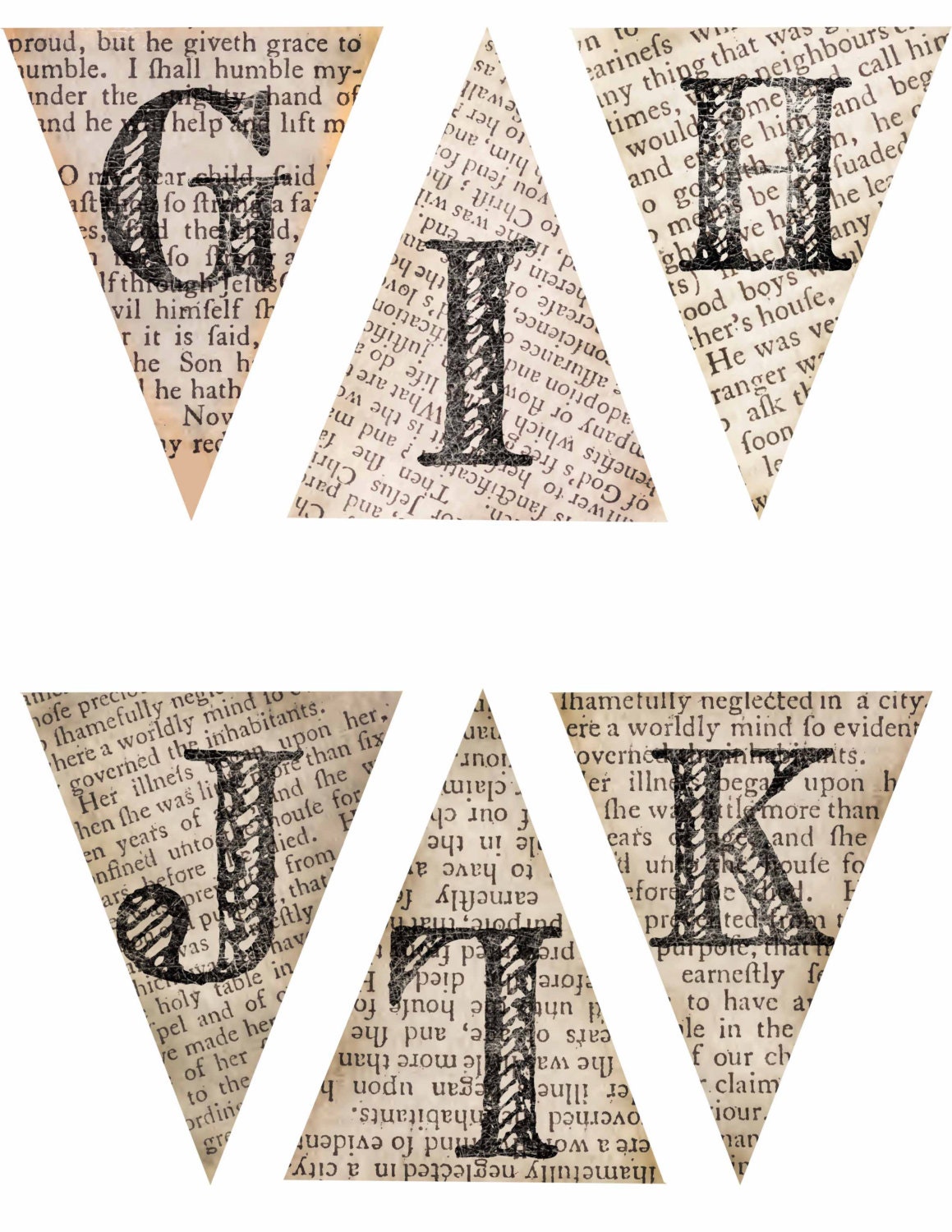 Alphabet Banner, Download, Clipart Sheets, Png's - Etsy
