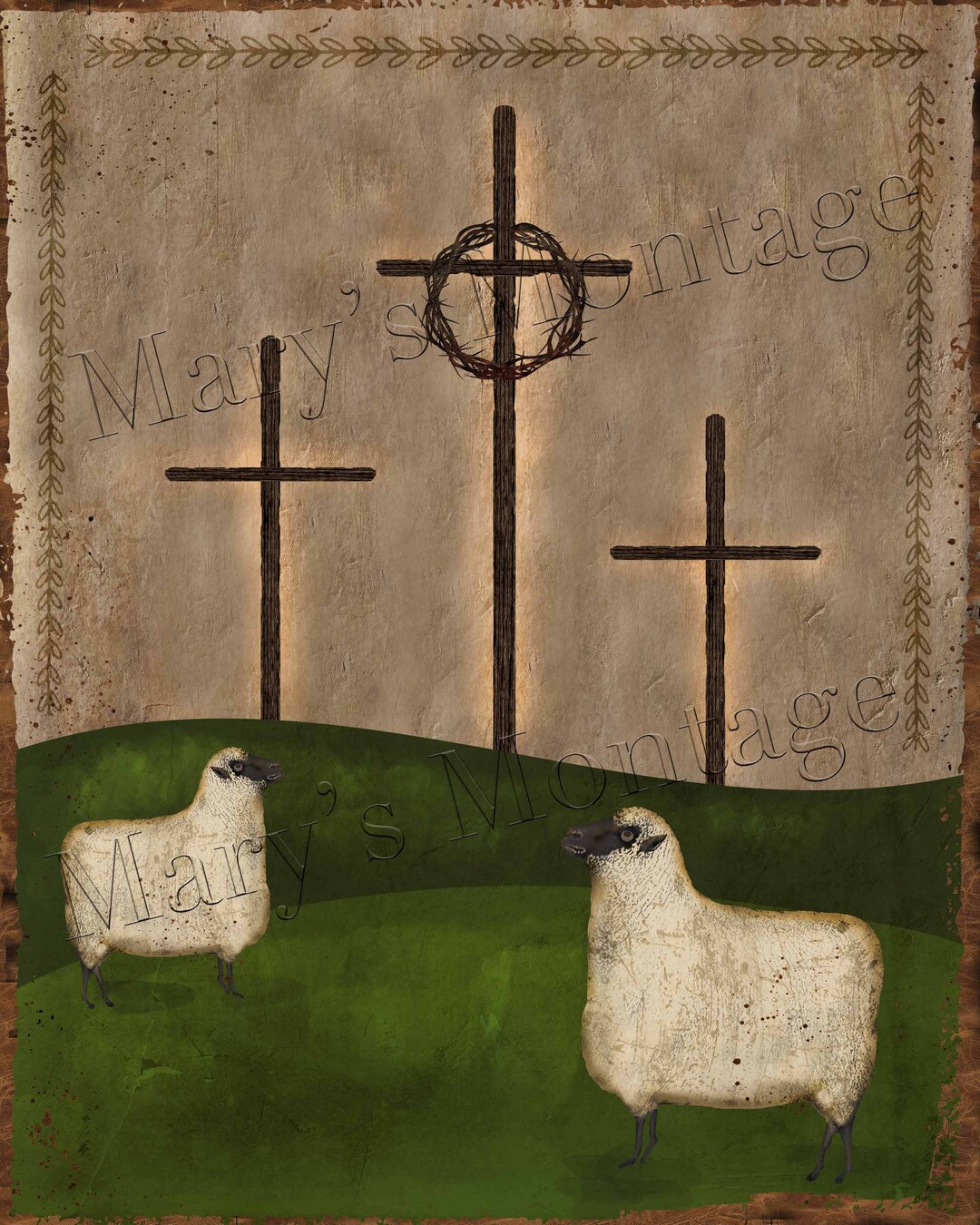 Sheep & Crosses, 8 X10 Digital Printable Download - Etsy