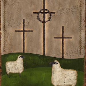 Sheep & Crosses 8 X10 Digital Printable Download - Etsy
