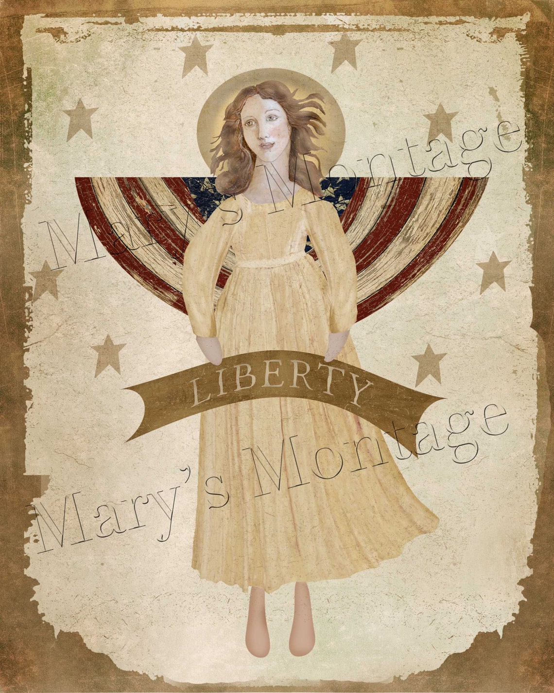 Patriotic Angel, 8x10 Printable Download JPG, With PNG - Etsy