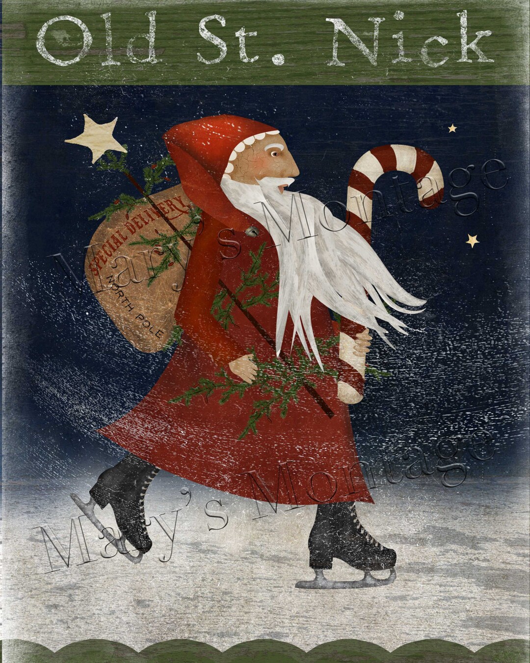Old St. Nick, 8x10 Printable Download - Etsy