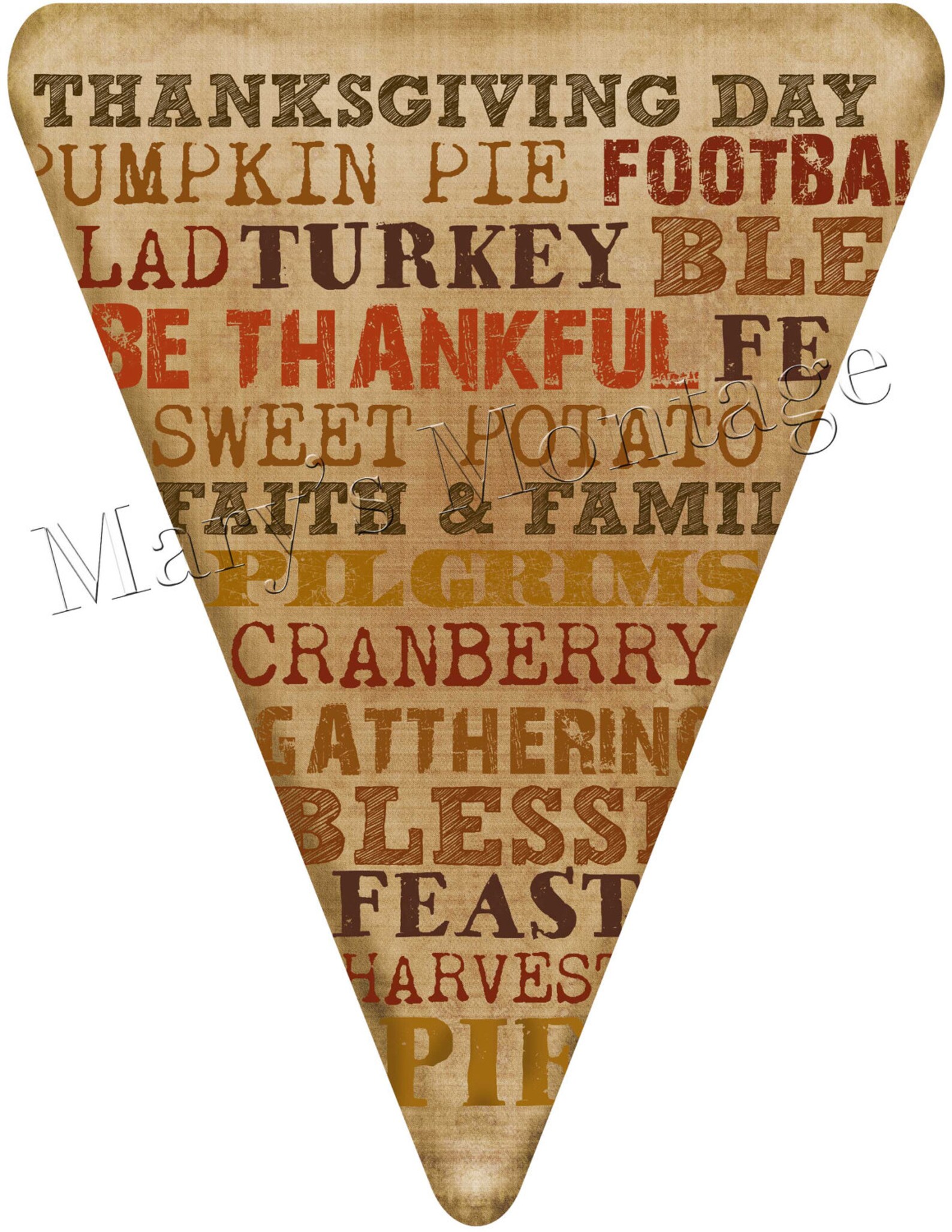 Thanksgiving Bunting Pennant Flags Download Print Large - Etsy
