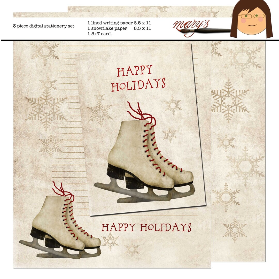 Christmas, Holiday, Stationery, Digital Kit, Download, Print - Etsy