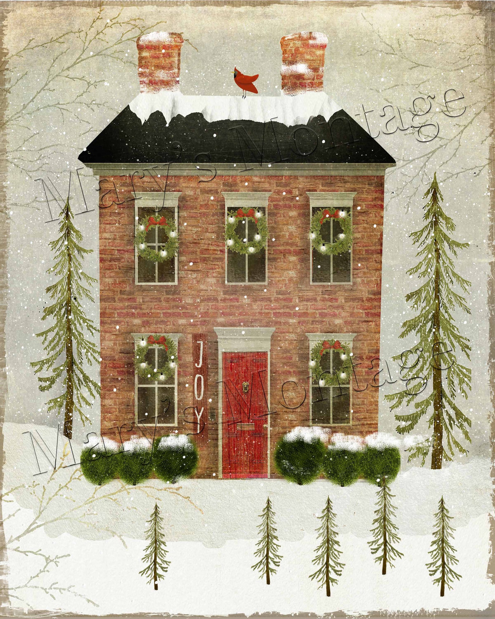 Snow House 8x10 Printable Download - Etsy