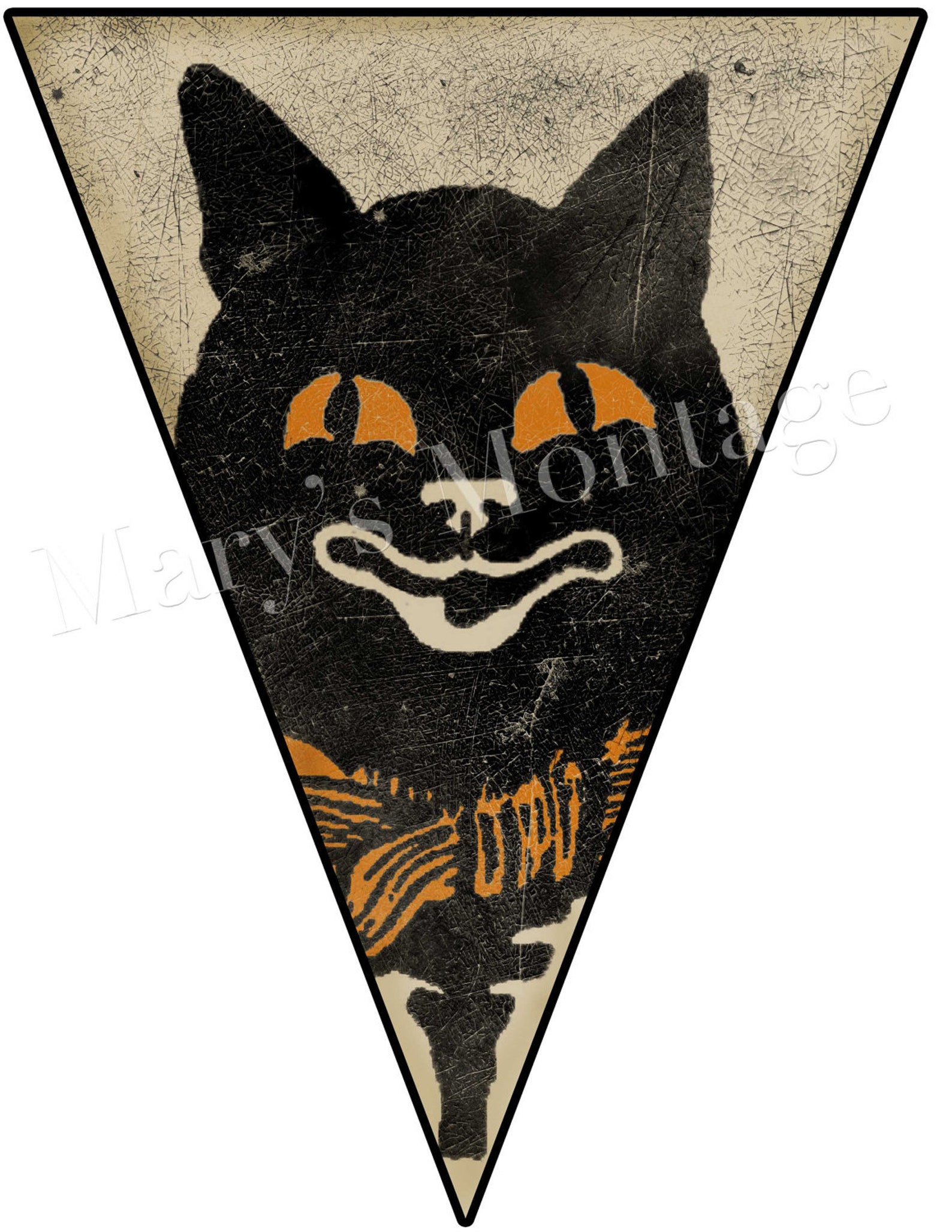 Halloween Bunting Pennant Flags Download Print 5 8.5 x 11 | Etsy