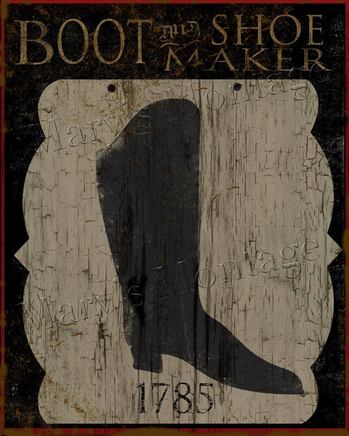 Boot and Shoe Maker Trade Sign Reproduction 8x10 Download - Etsy