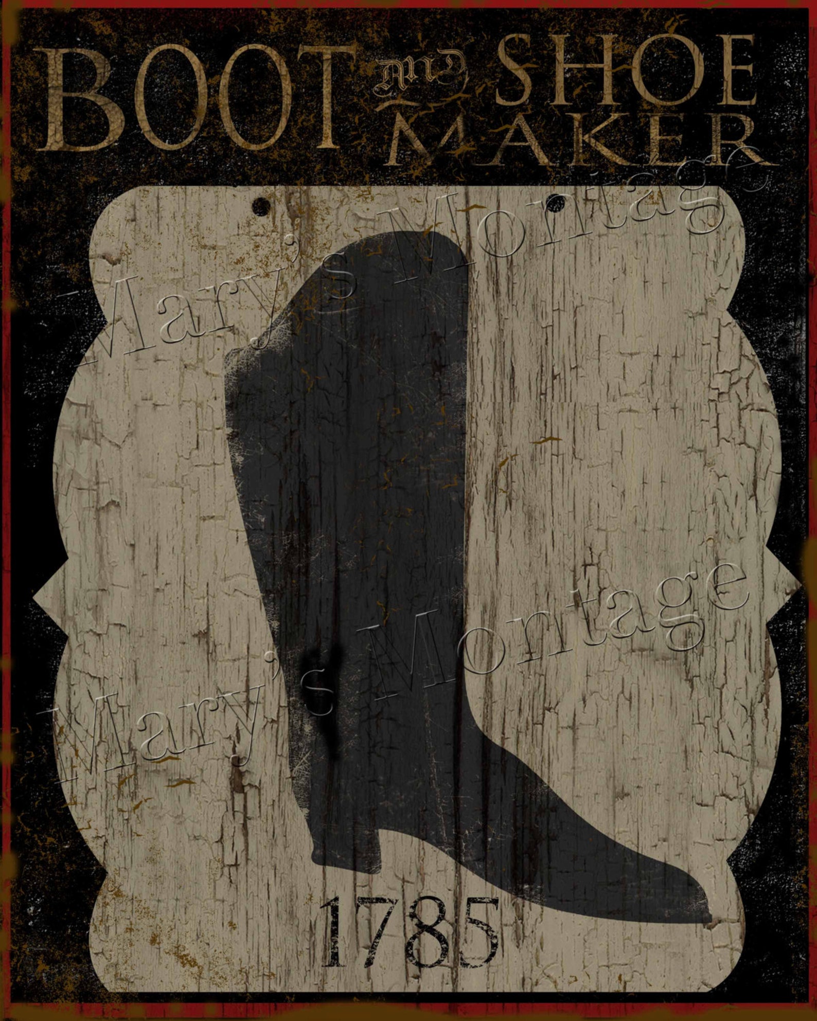 Boot and Shoe Maker, Trade Sign Reproduction, 8x10 Download, Print - Etsy