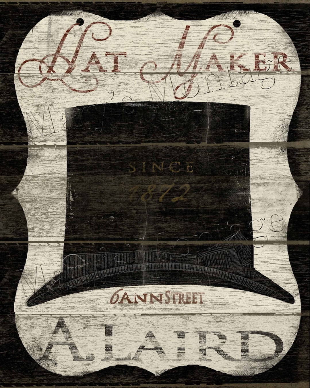 Hat Maker, Antique Trade Sign Reproduction, 8x10, Printable, Download ...