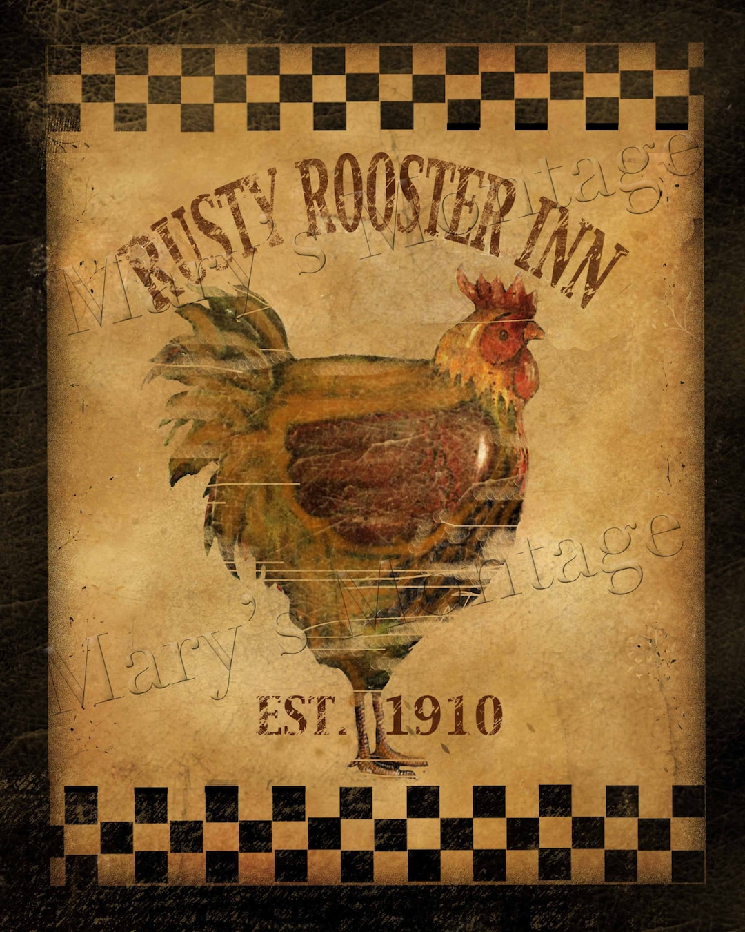 Rusty Rooster Inn, 8x10 Printable Download - Etsy