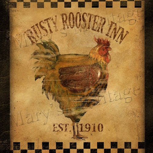 Rusty Rooster Inn 8x10 Printable Download - Etsy