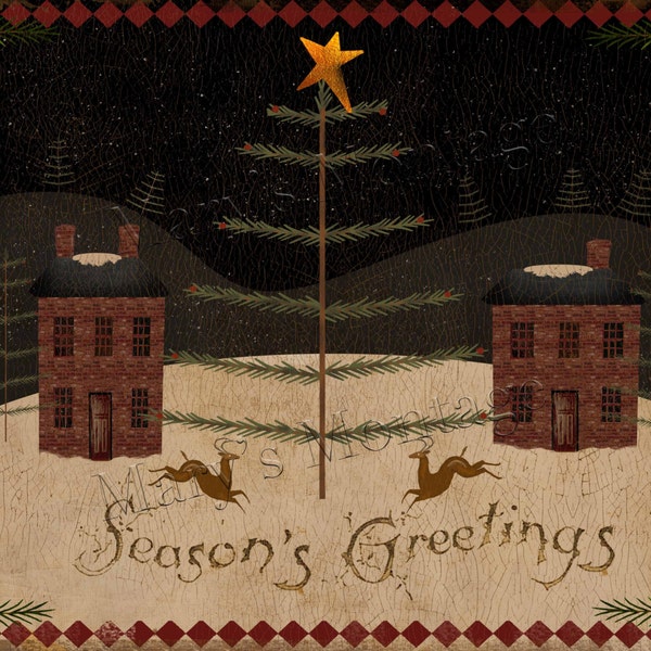 Primitive Art Colonial - Etsy