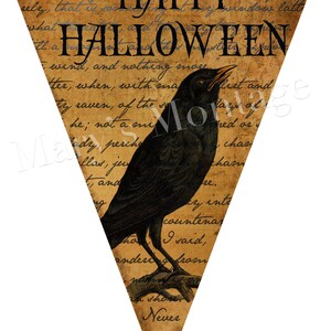 Halloween Bunting Pennant Flags Download Print 5 8.5 X 11 LARGE - Etsy