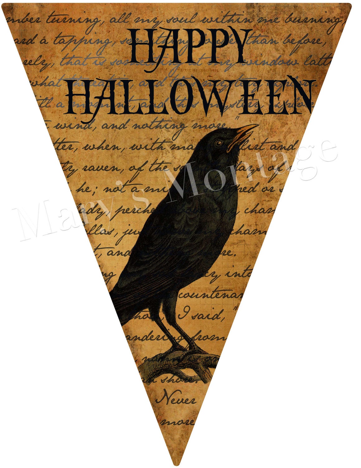 Halloween Bunting Pennant Flags Download Print 5 8.5 X 11 - Etsy Australia