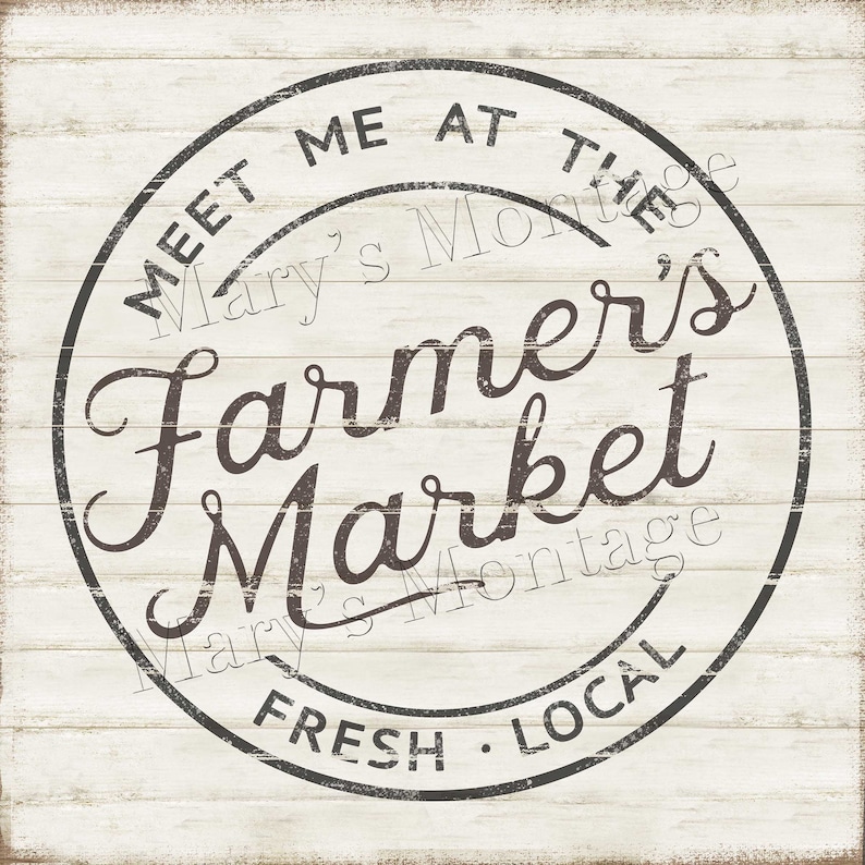 Farmer's Market Sign, 2 Sizes, 8x8 and 12,12, Printable Download - Etsy