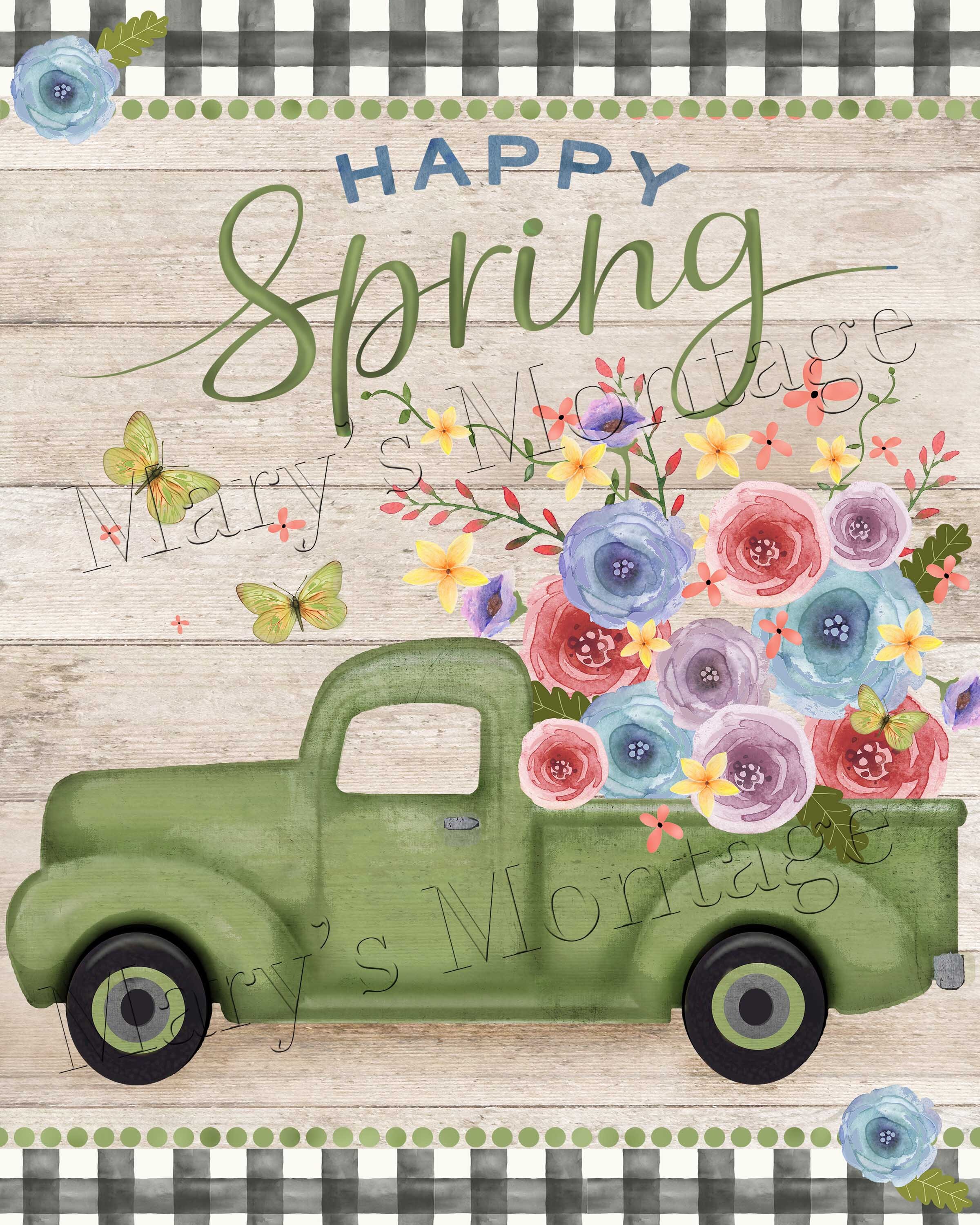 Happy Spring Truck, 8x10 Printable Download - Etsy