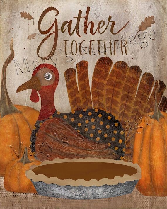 Primitive Thanksgiving Clip Art