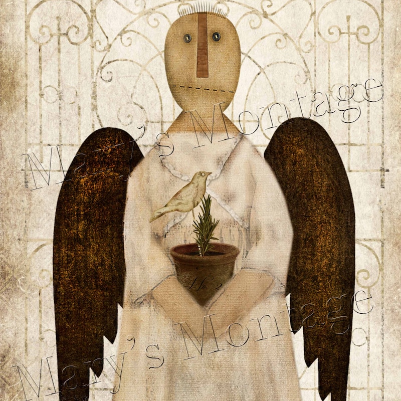 Primitive Angel - Etsy