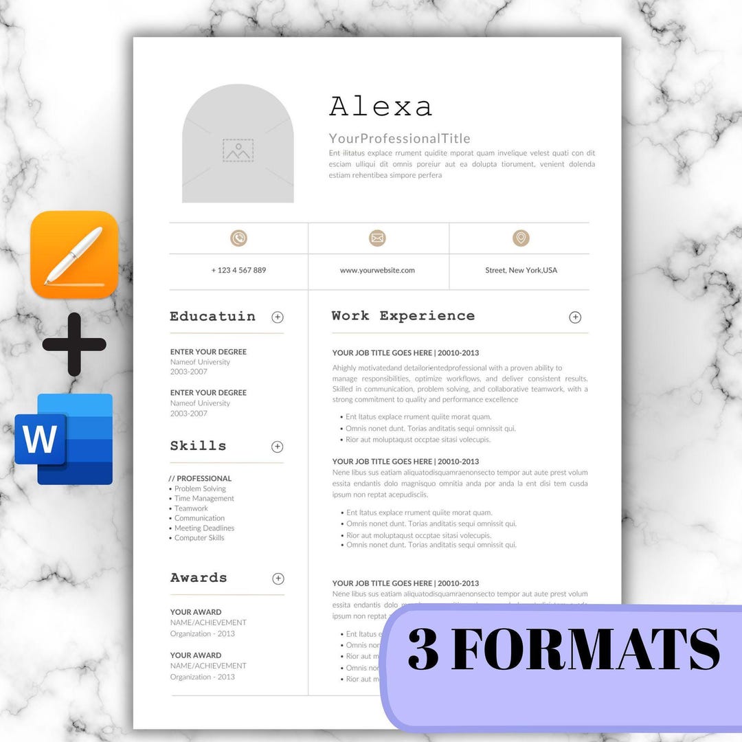 European CV Template | Resume, Cover Letter, References (digital ...