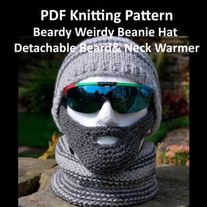 PDF Knitting Pattern for a Beardy Weirdy Beanie Hat - Etsy