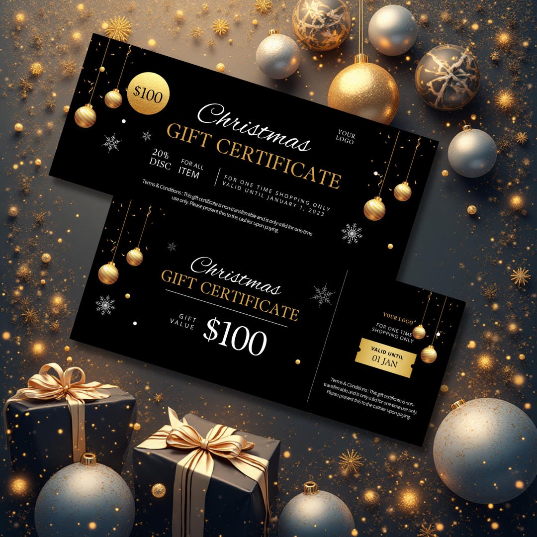Editable Gift Certificate Template for Canva | Small Business Printable ...