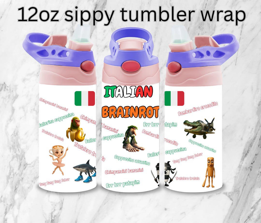 Brainrot Tumbler Wrap: 12oz Sippy Cup Sublimation (digital Download) - Etsy