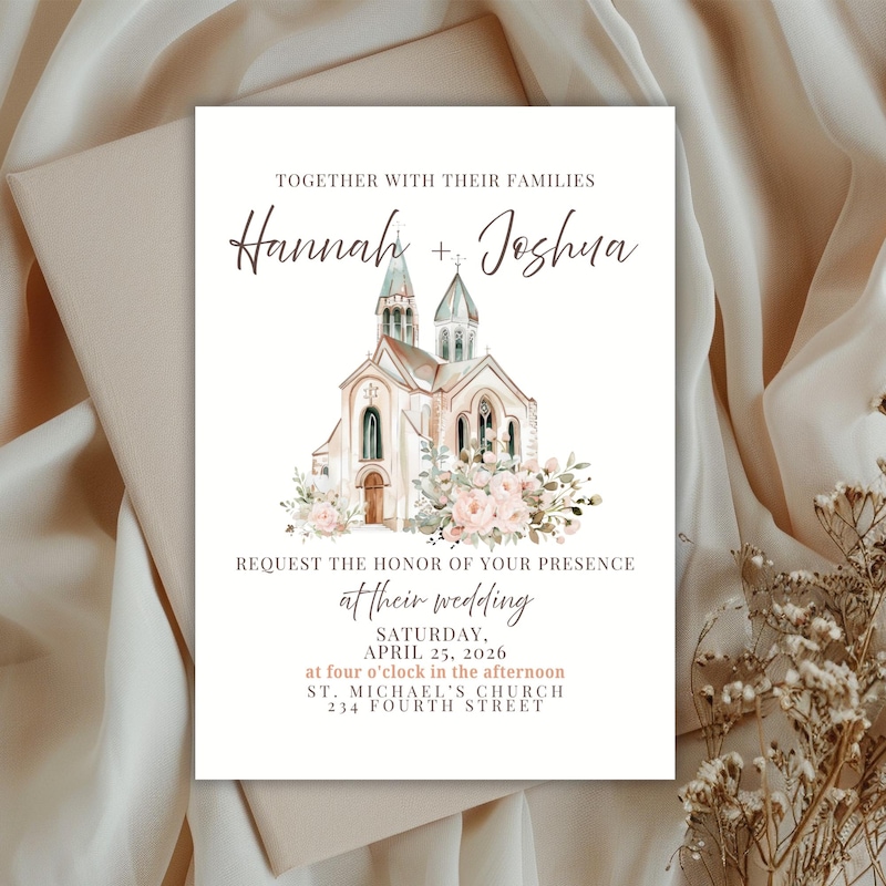 Church Ceremony Evite - Etsy UK