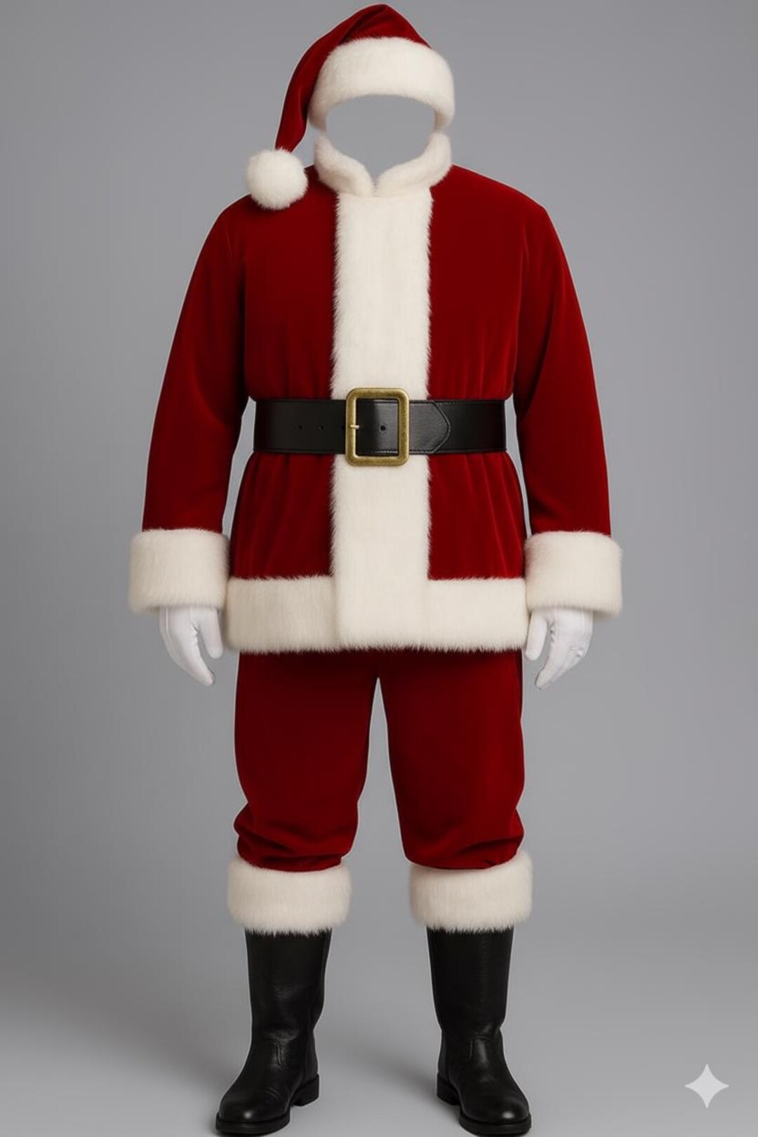 Velvet Santa Suit Coat | Christmas Santa Claus Costume Jacket | Faux ...