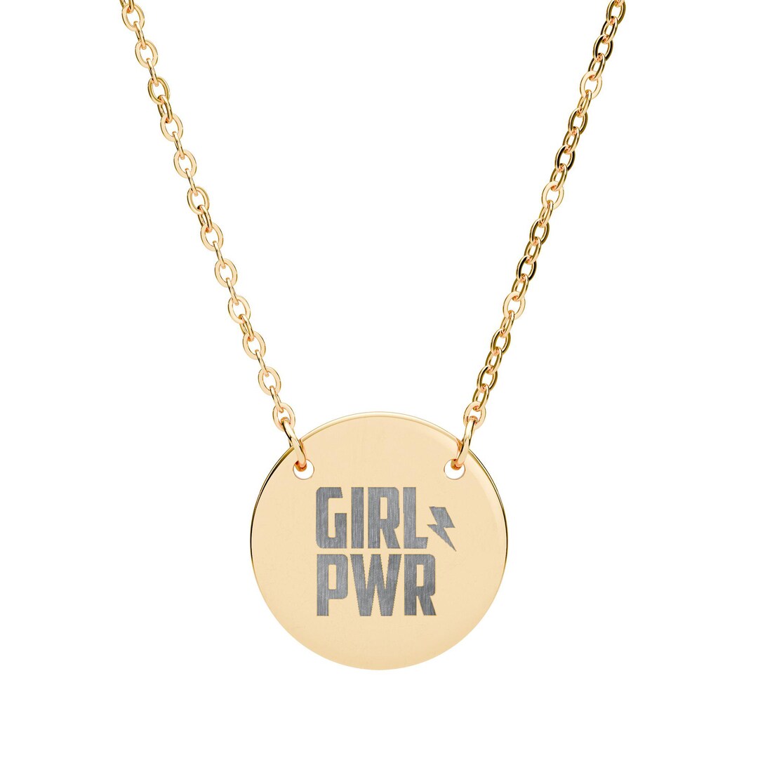 Girl Power Necklace, Fitness Jewelry for Women, Crossfit Gift, Gym ...