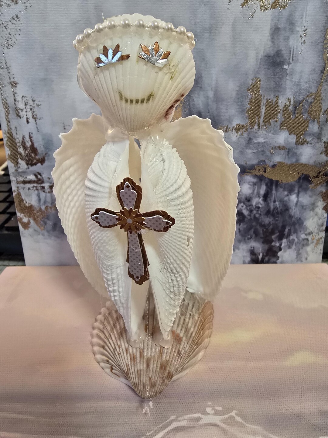 Seashell Angel Made With Angel Wing Shells 6" Tall - Etsy