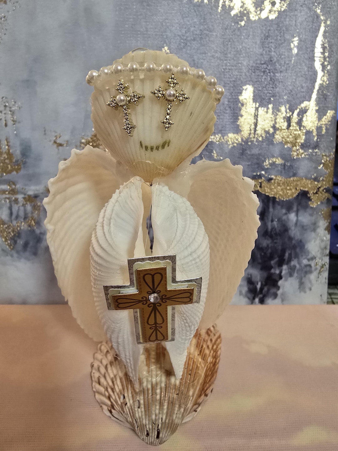 Seashell Angel Made With Angel Wing Shells 6" Tall - Etsy