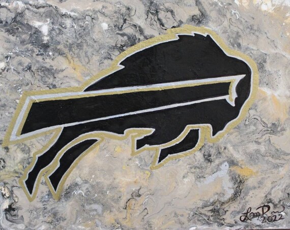 8x10 Neutral Abstract Buffalo Bills Painting - Etsy