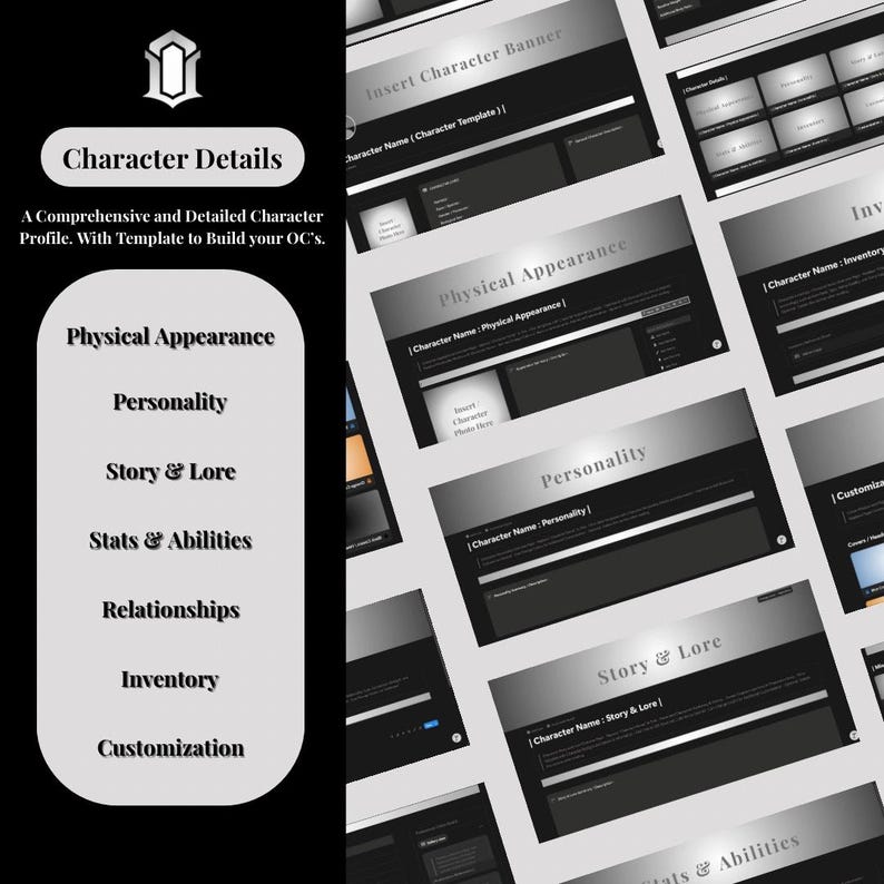 Notion Character Profile Template | OC Builder | Writers, Role-players ...