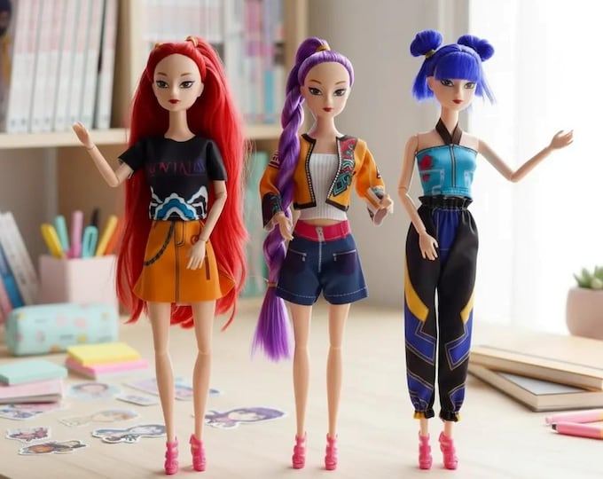 Kpop Demon Hunter Fashion Dolls Rumi Zoey Mira Collectible Anime ...