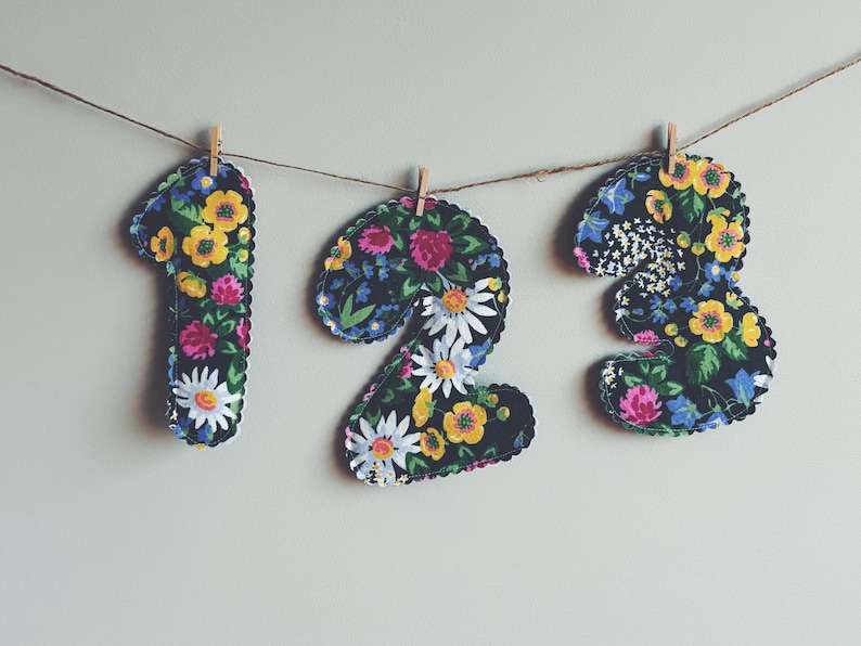 Fabric Numbers 25 Cm - DIY Sewing Pattern - Cute Font - Perfect as ...