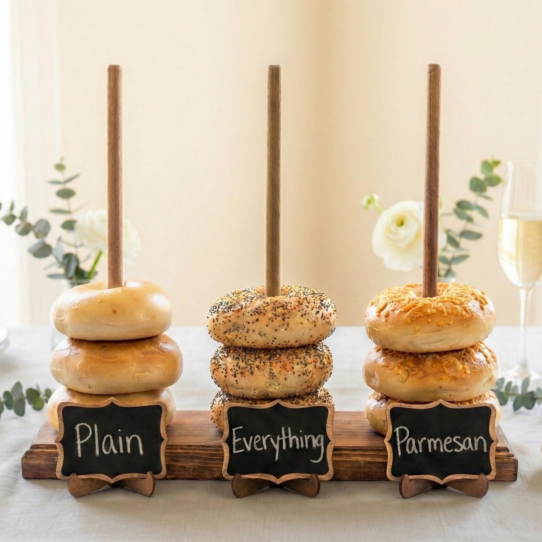 Bagel Stand – Elegant Brunch & Wedding Bagel Display With Optional ...