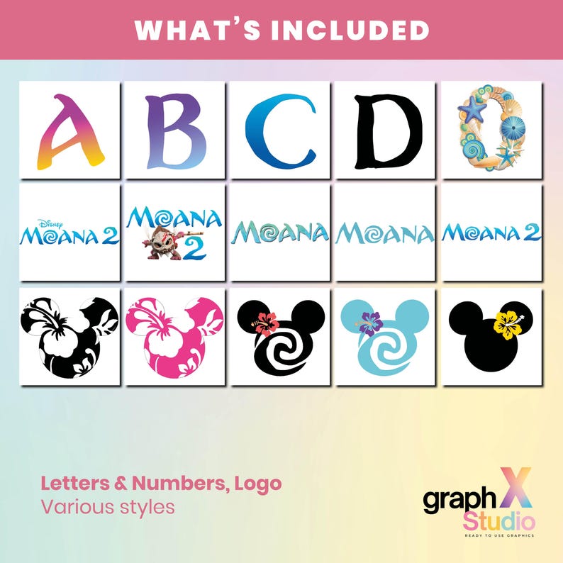 Moana Clipart Bundle | Tropical Island PNG SVG (digital Download) - Etsy