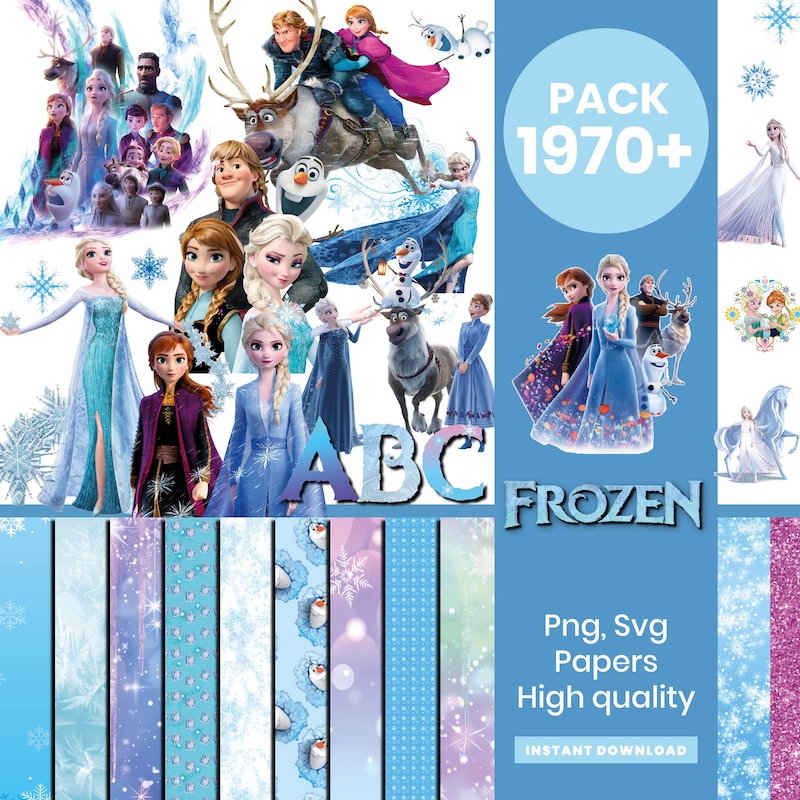 Frozen Digital Cutout - Etsy