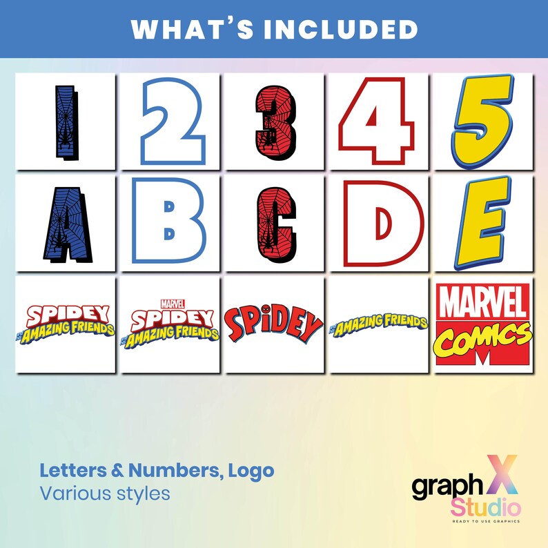 Spidey Clipart Bundle: Superhero PNG Stickers for Birthday Party ...