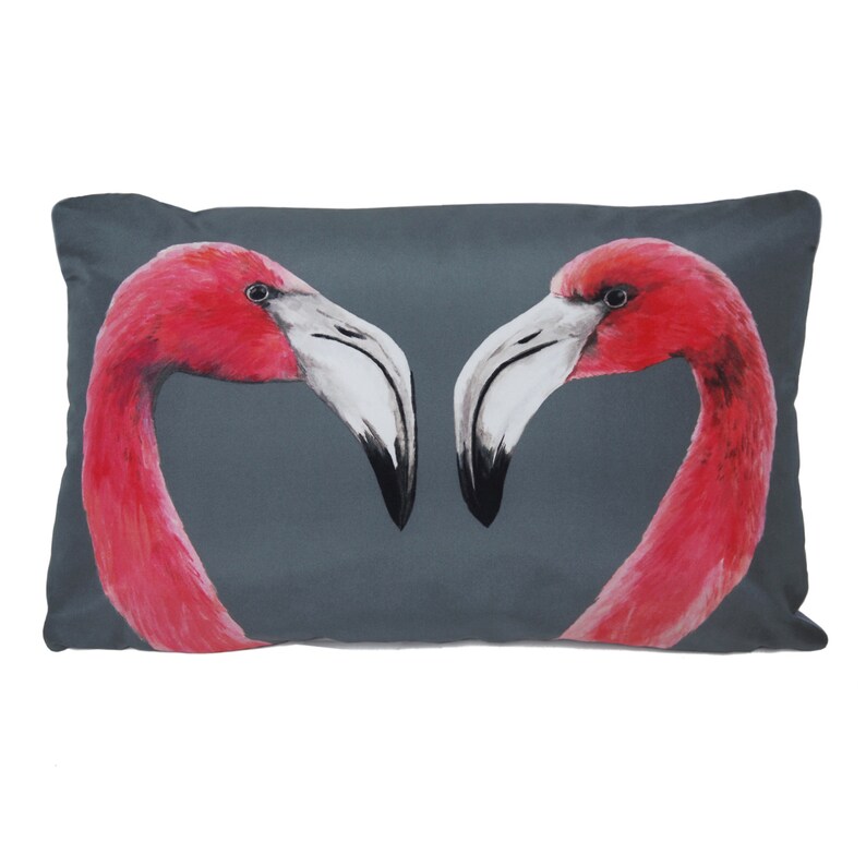 Flamingo Cushion Handmade Digitally Printed Silk Cushion - Etsy
