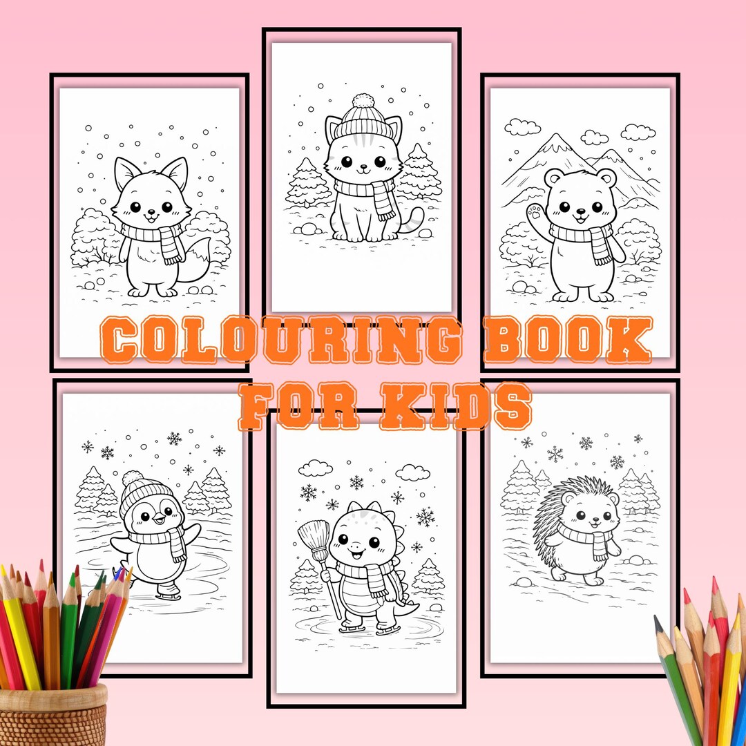 9 Winter Coloring Sheets, Printable Holiday Pages for Kids and Adults ...